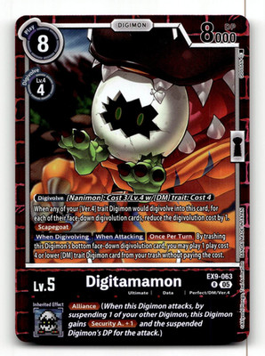 Digimon CCG Digitamamon EX9-063 R - Versus Monsters | eBay