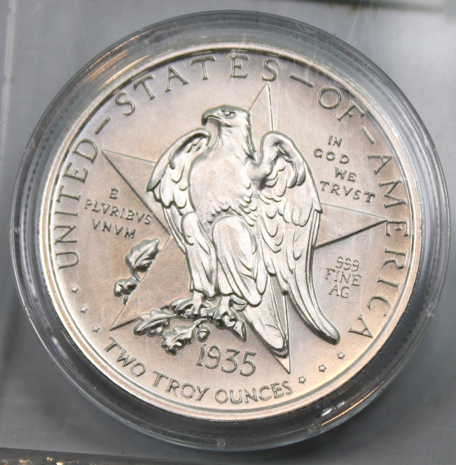 Intaglio Mint 2 oz .999 Fine Silver Round, Design of Texas ...