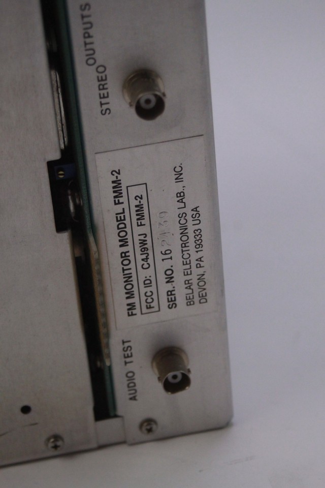 Belar FM Modulation Monitor FMM-2 Powers On READ AS IS | eBay