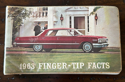 Original 1963 Chevrolet Dealer Salesman Finger Tip Facts Book | eBay