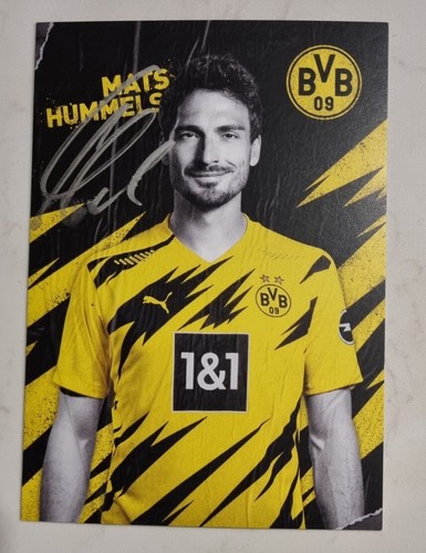 MATS HUMMELS SIGNED IN PERSON 4X6" PROMO CARD SOCCER BORUSSIA DORTMUND ...
