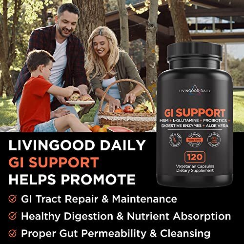 Livingood Daily Gut Cleanse Detox for Women & Men GI Support 120 ...