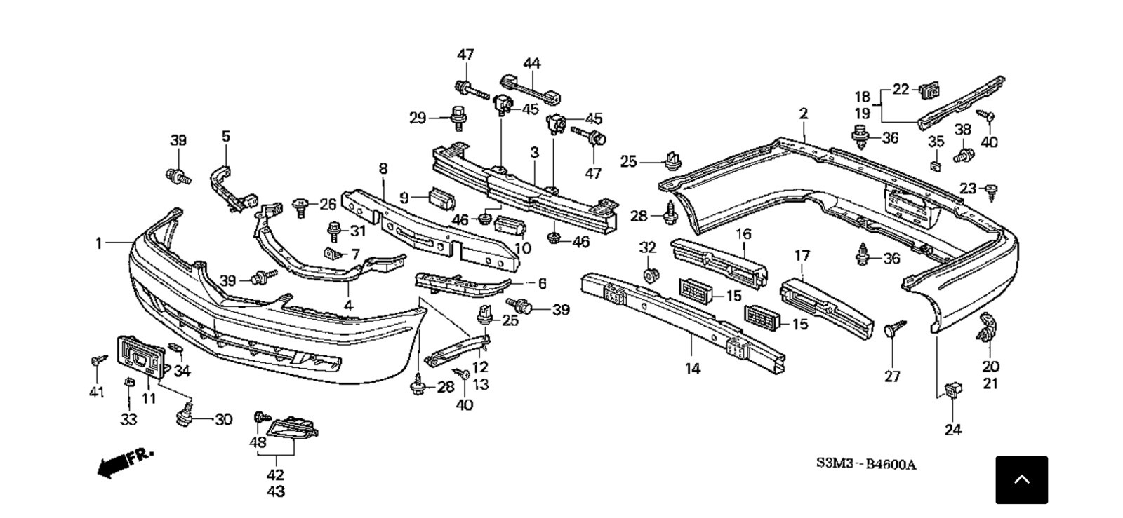 Acura HONDA OEM 01-03 CL Rear Bumper - RR CornerCover Clip L - 71592 ...