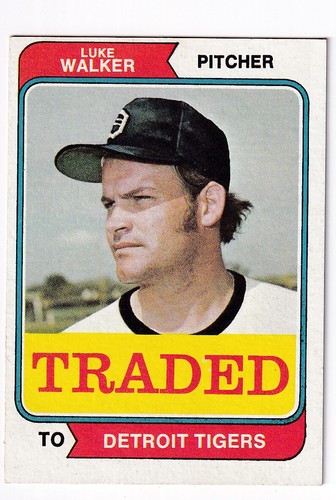 Luke Walker 1974 Topps MLB Baseball Trading Card #612T Tigers | eBay