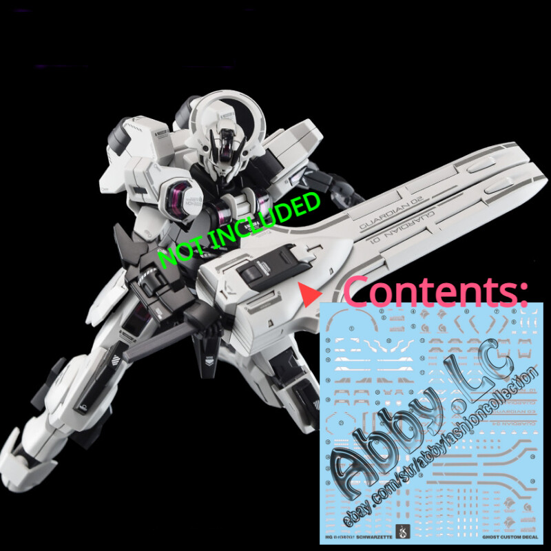 for HG 1/144 Schwarzette Water Slide UV Light Reactive Decal D Witch FM ...