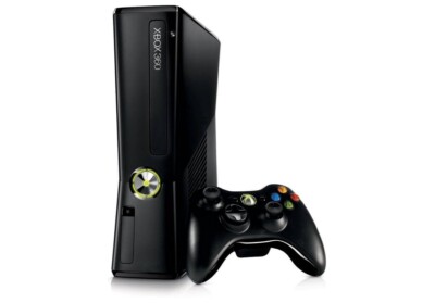 Microsoft XBOX 360 SLIM Black Video Game Console System Bundle Set Kit ...