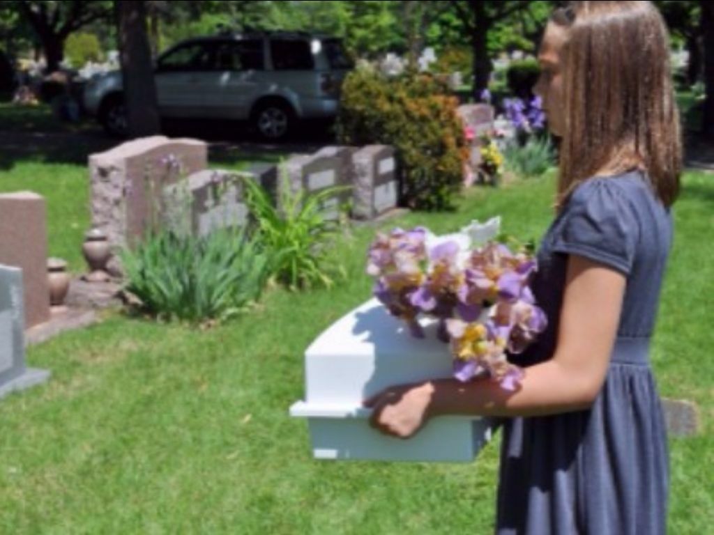 Large/Adult Navy Blue Polymer Single Funeral Cremation Urn Burial Vault ...