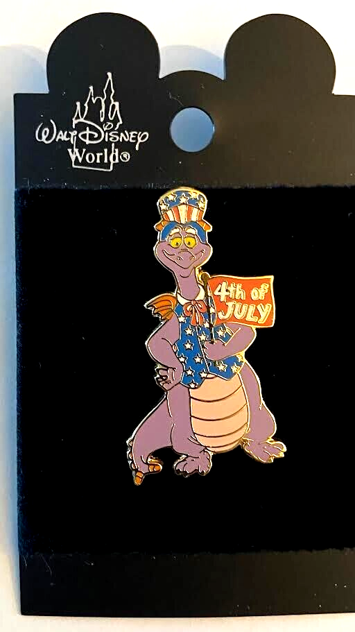 VINTAGE 2002 Walt Disney World FIGMENT 4th OF JULY Disney PIN NEW W ...