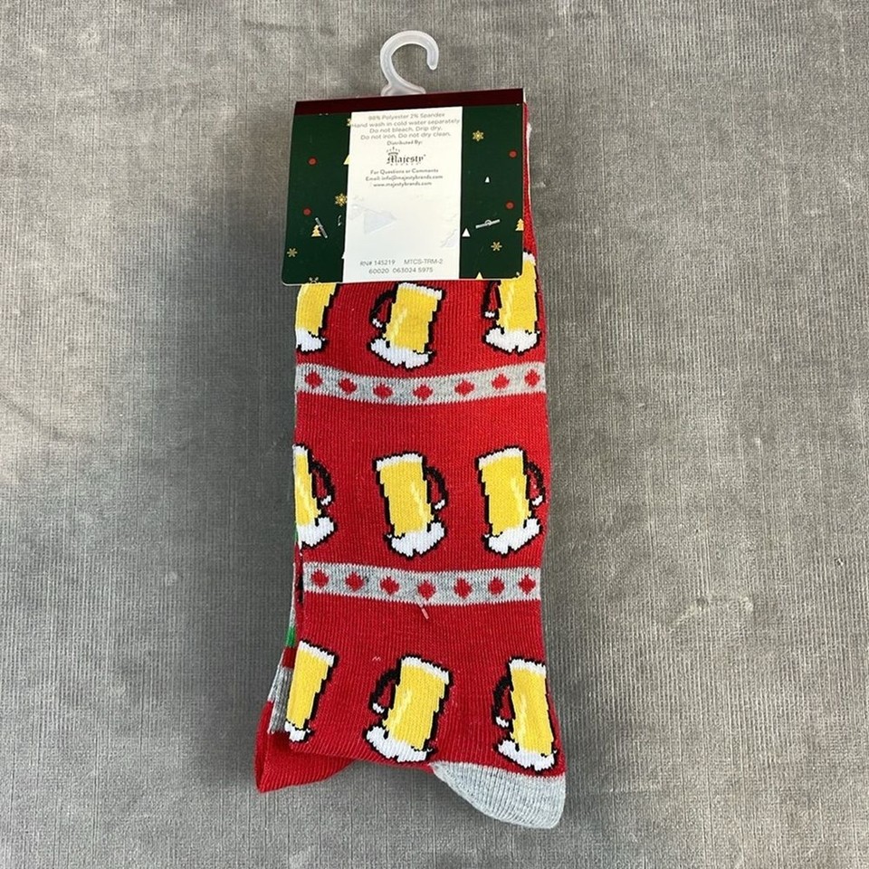 New Christmas-themed ‘Mistle Toes’ Holiday Socks 2 PR ‘Brew-dolph ...