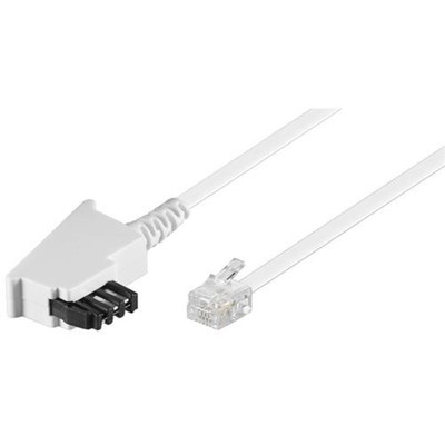Wentronic Goobay TEL TAE-F Kabel RJ11 6P4C Stecker 4 polig 10m Weiß TAE ...