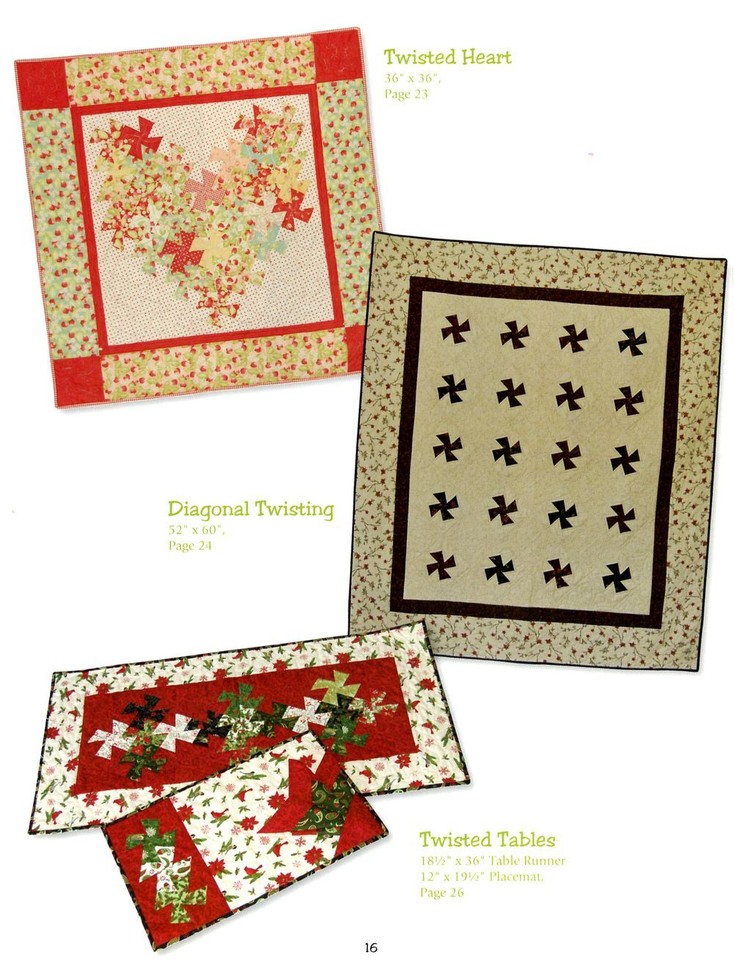 Let's Twist Again Quilt Pattern Book by Marsha Bergren for Twister ...