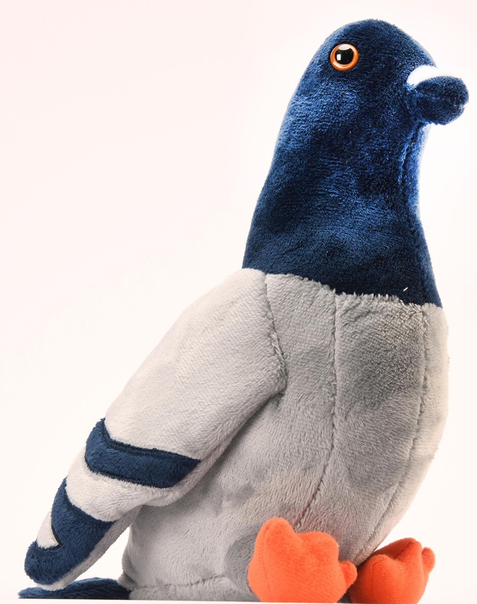 PIGEON PLUSH KINGDOM OF TOYS DARK BLUE SOFT CUDDLY TOY DOVE 22cm BIRD ...