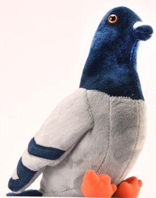PIGEON PLUSH KINGDOM OF TOYS DARK BLUE SOFT CUDDLY TOY DOVE 22cm BIRD ...