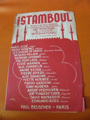 Istanbul Partition Nat Simon Fox Mambo Dario Moreno Jacques Hélian | eBay