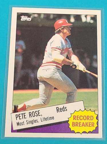 1985 Topps Record Breaker #6 Pete Rose Cincinnati Reds BASEBALL Card W6 ...