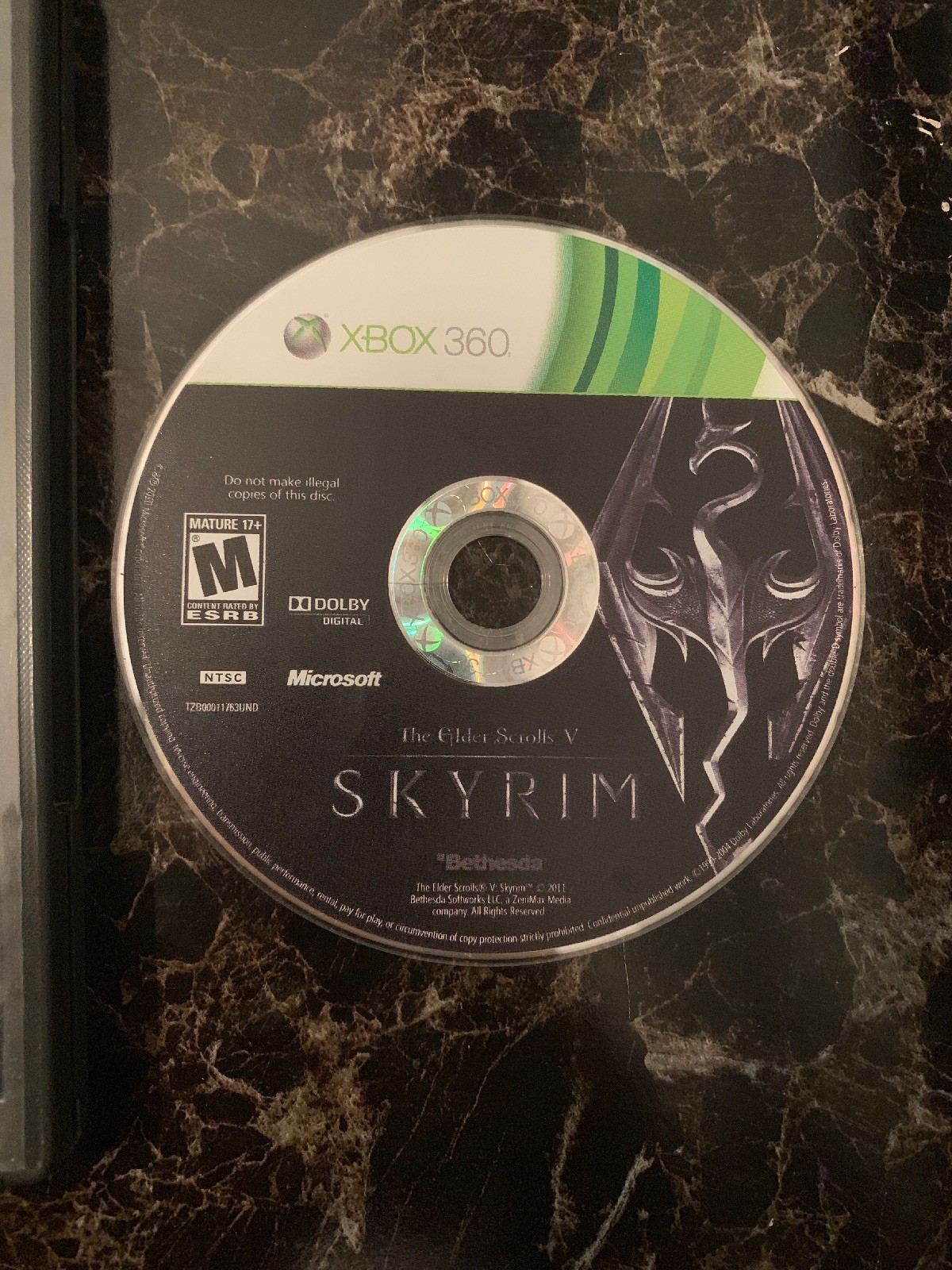 ELDER SCROLLS V: SKYRIM Xbox 360 Game Disc *SHIPS SAME DAY* 93155117631 ...