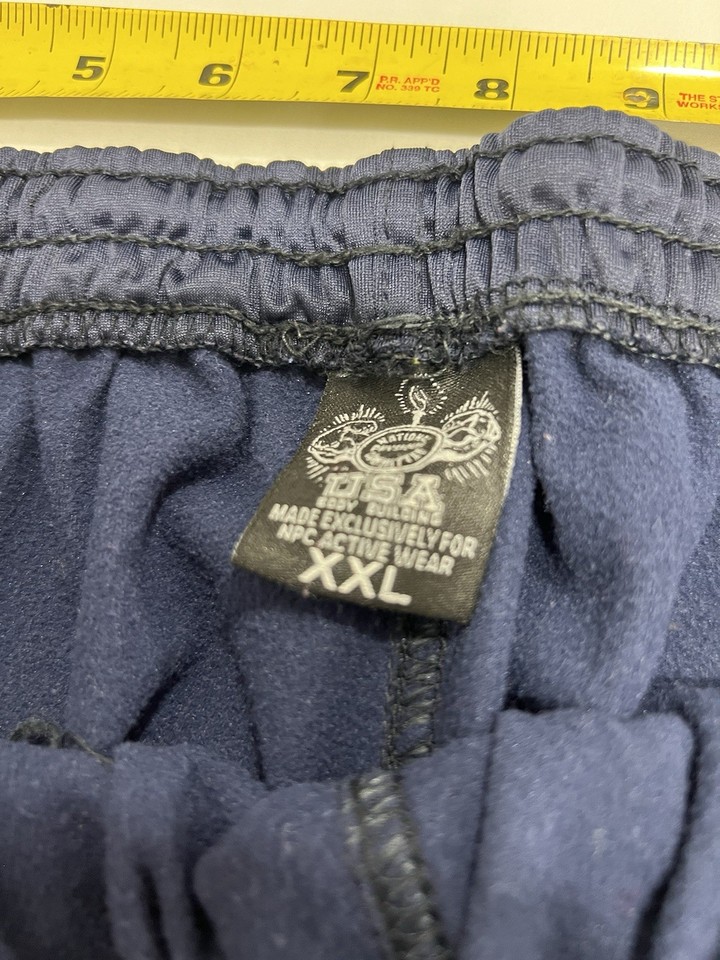 NPC Bodybuilding Gym Pants Navy Blue Embroidered Size XXL | eBay