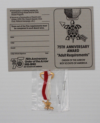 Boy Scout OA Order of the Arrow 75th Anniversary Award Ribbon Pocket ...