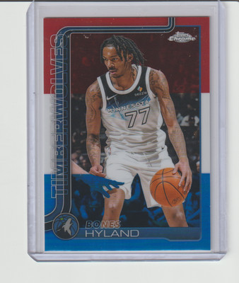 2025-26 Topps Chrome Bones Hyland Red, White & Blue Refractor Card # 90 ...