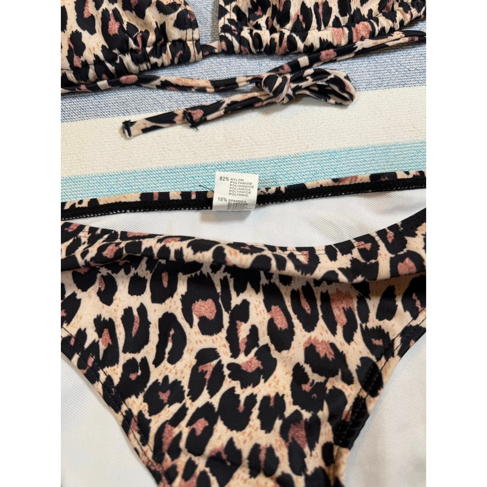 NWT Leopard Print String Bikini Size Small | eBay