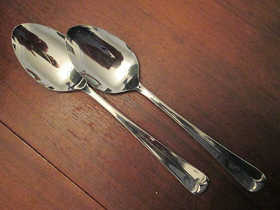 SET 2 SERVING SPOONS! Vintage The MAIN COURSE stainless: MNF3 pattern ...