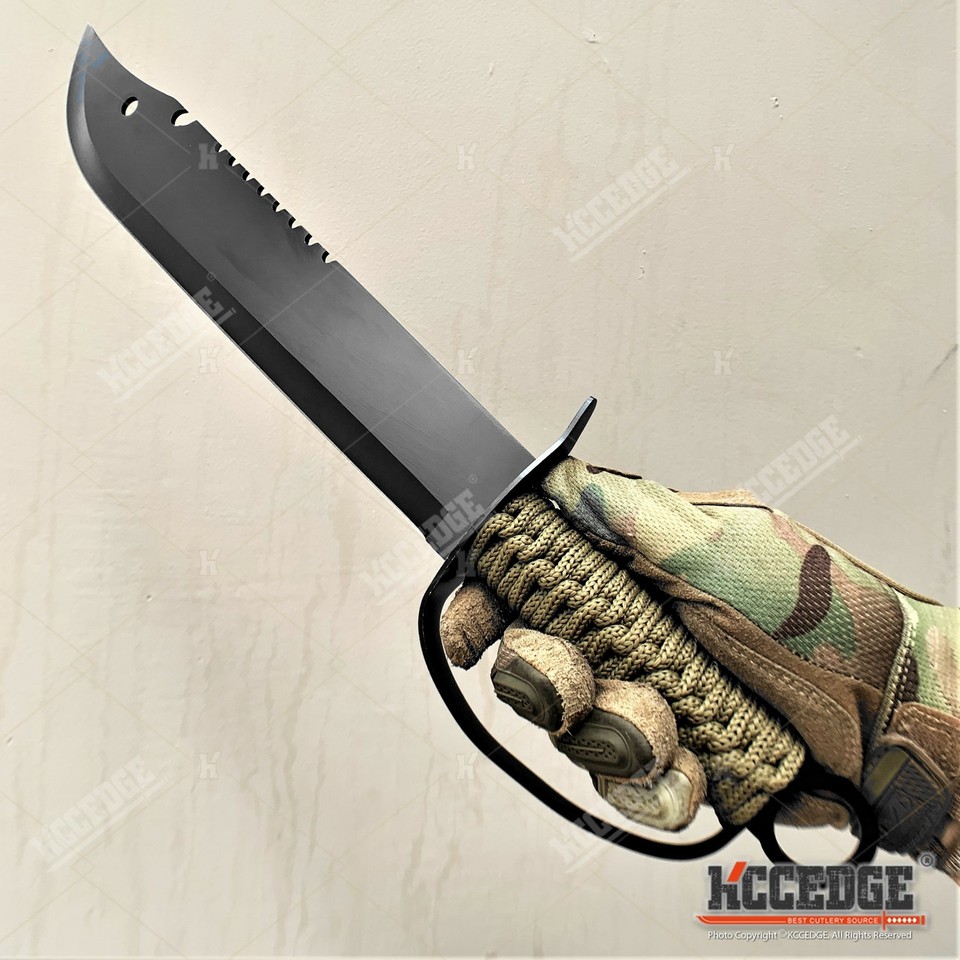 19.5" MACHETE FULL TANG FIXED BLADE SWORD BUSHCRAFT HUNTING SURVIVAL ...