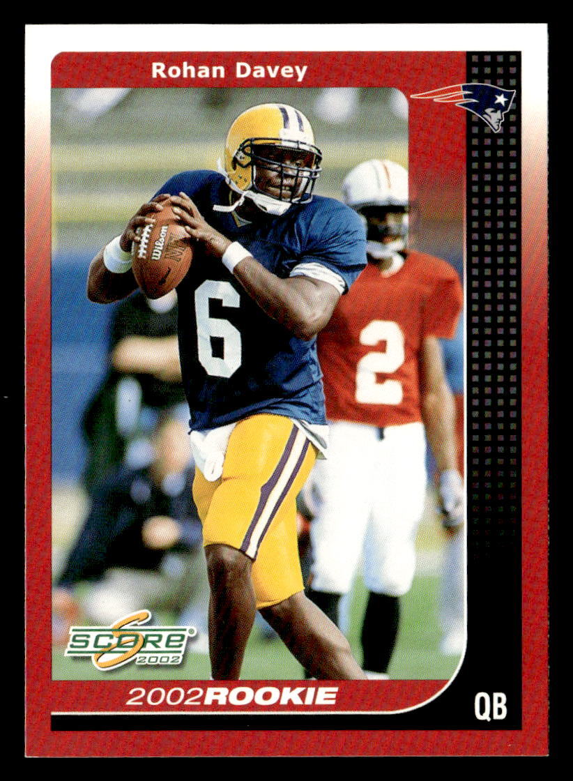 Rohan Davey 2002 Score Rookie Card #258 New England Patriots | eBay