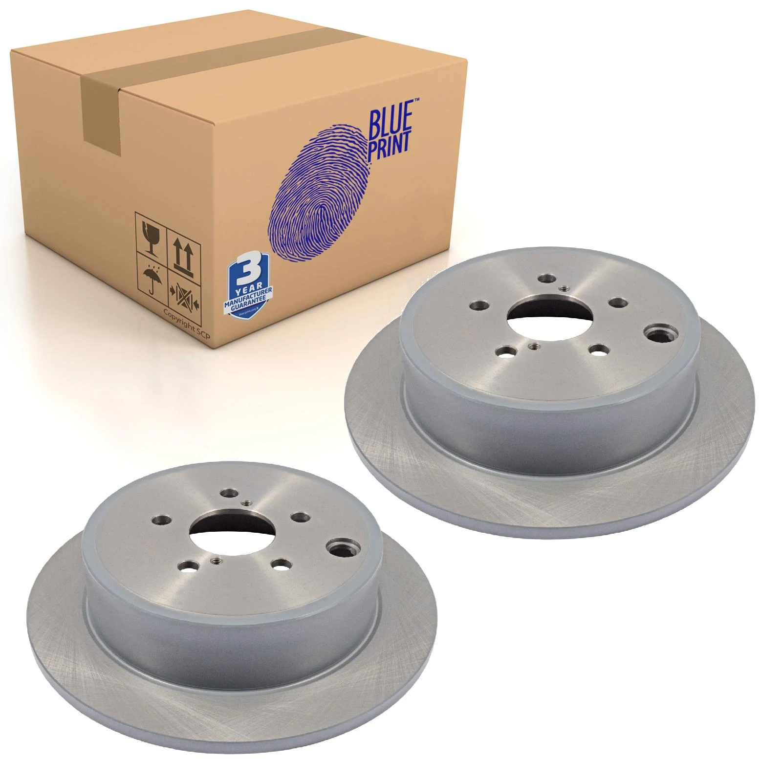 Pair of Rear Brake Disc Fits Toyota GT 86 OE 26700FG000 Blue Print ...