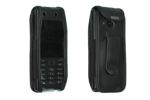 caseroxx Leather-Case with belt clip for Nokia 150 in black made of ...
