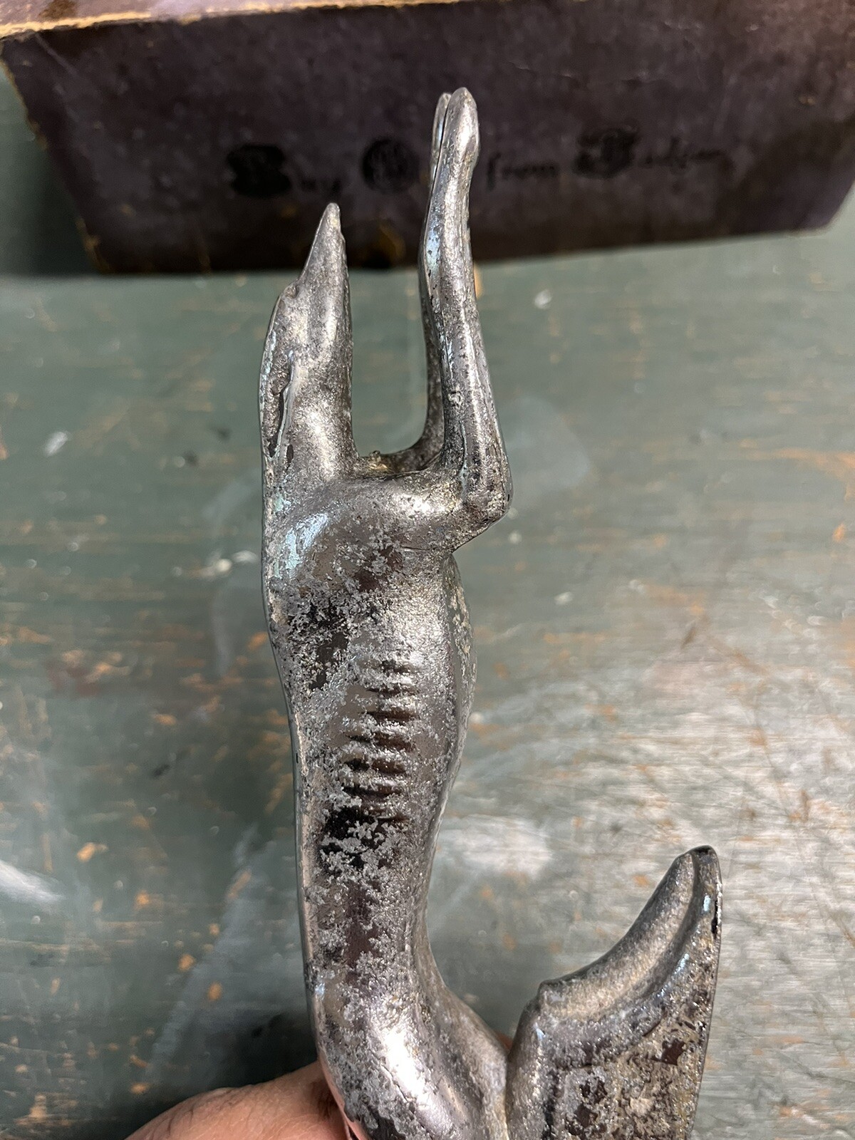 Badger 1930s FORD GREYHOUND HOOD ORNAMENT Box RADIATOR CAP MASCOT ...