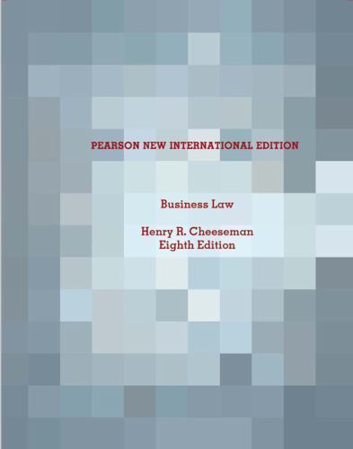 Business Law : Pearson New International Edition by Henry R. Cheeseman ...