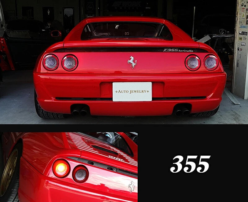 Ferrari F360 Modena F355 F550 F575 F512 F50 Red Fiber Full LED Tail ...