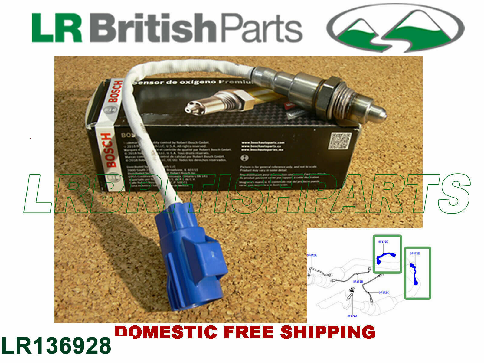 LAND ROVER REAR OXYGEN SENSOR RANGE ROVER DISCOVERY SPORT NEW LR136928 ...