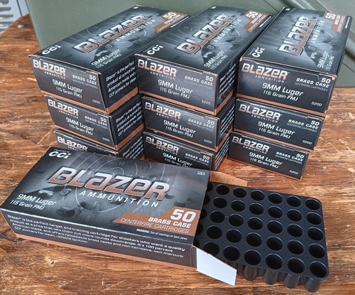 500 Round ~ 10 Boxes Empty Ammunition Ammo Cardboard Box +Tray Inserts ...