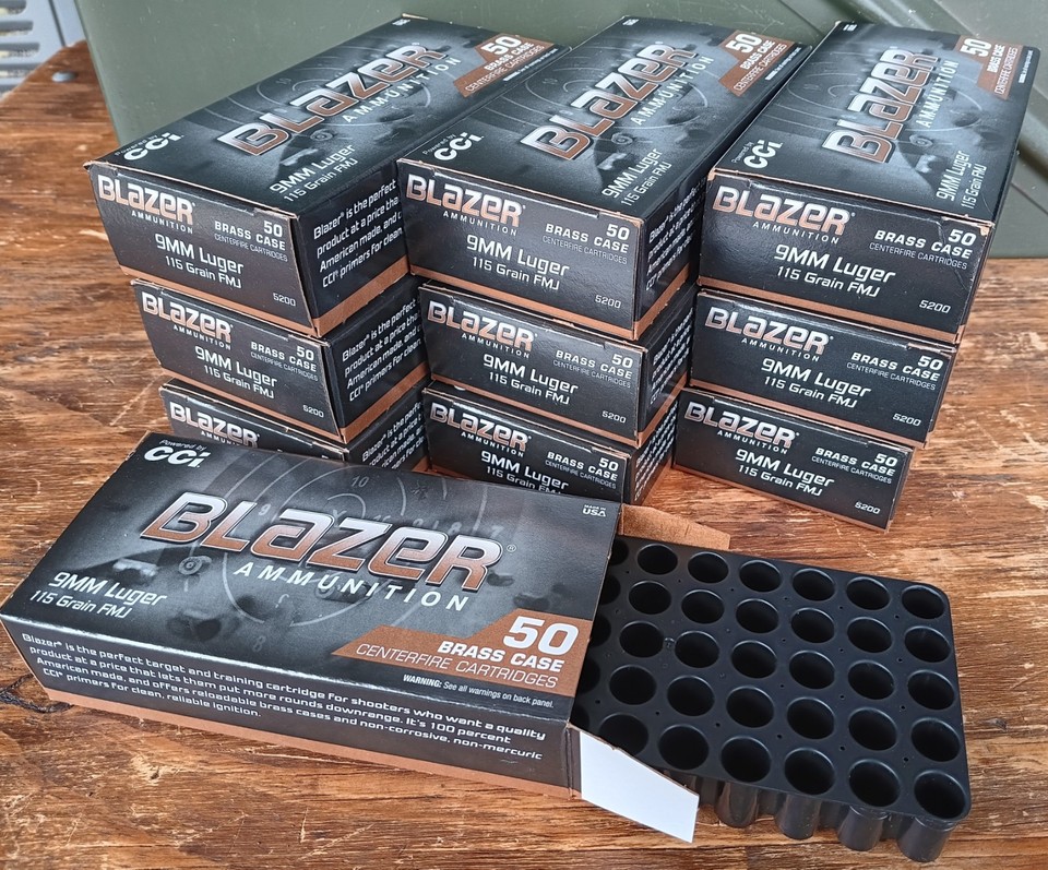 500 Round ~ 10 Boxes Empty Ammunition Ammo Cardboard Box +Tray Inserts ...