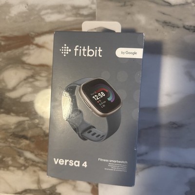 Fitbit Versa 4 Activity Tracker - Waterfall Blue/Platinum | eBay