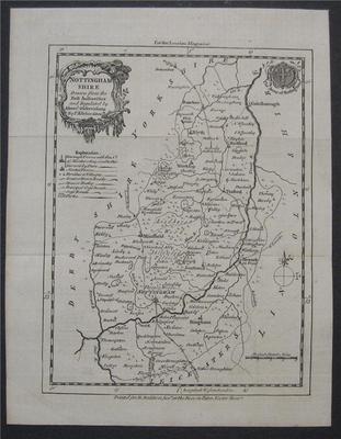 Pre-1900 - Roque England Displayed Antique County Map