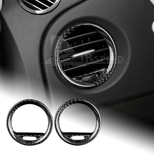 Side Air Vent Outlet Cover REAL HARD Carbon Fiber For Fiat 500 Abarth ...