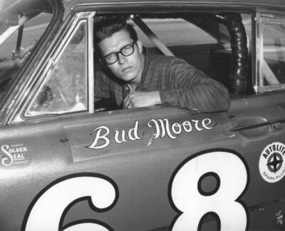 Bud Moore & His Modified Stock Car 1964 Nascar Motor Racing Old Photo ...