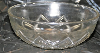 Vintage Hazel Atlas Depression Glass Heavy Fancy Signed 8" Serving Bowl ...