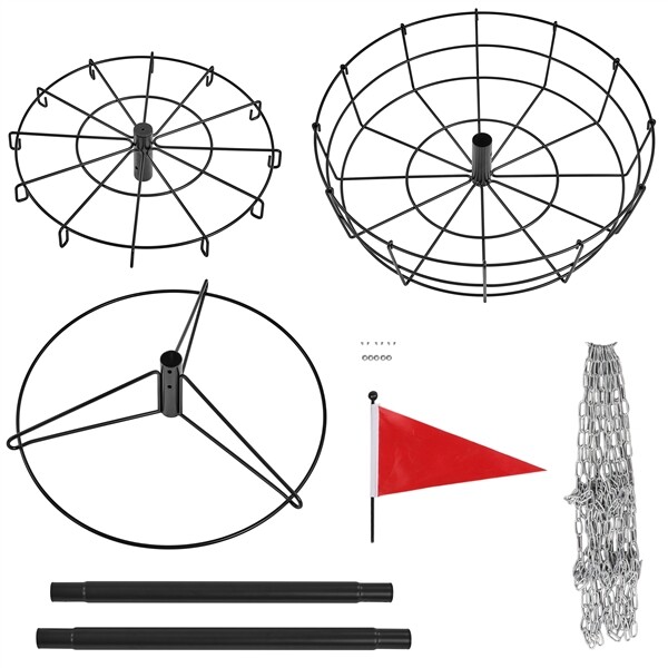 Disc Golf Set Portable Disc Golf Basket Disc Golf Set 12 Chains Outdoor ...