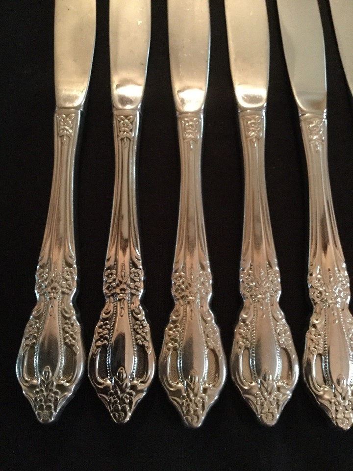 ONEIDA DISTINCTION DELUXE HH *RAPHAEL* 6 STAINLESS DINNER KNIVES | eBay