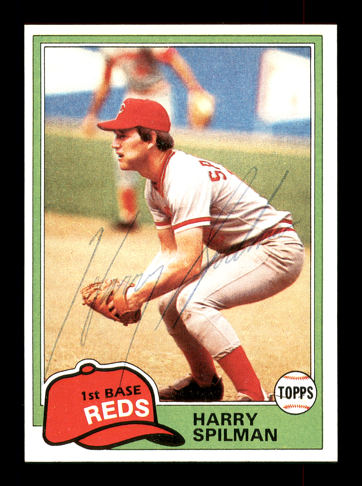 Harry Spilman Auto Autographed Signed 1981 Topps Card #94 Cincinnati ...