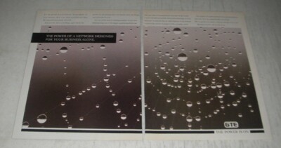 1991 GTE Telecommunications Ad - The power of a network designed | eBay