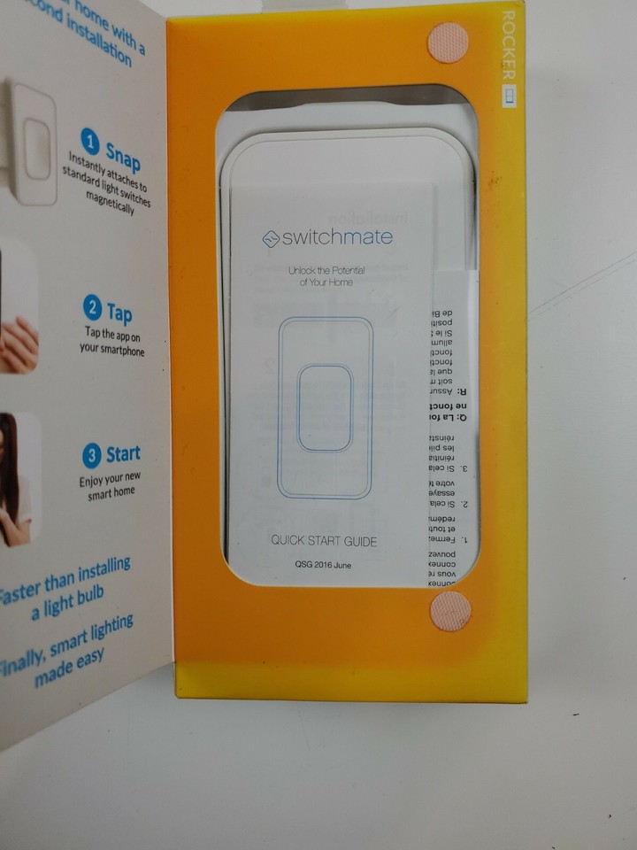 Switchmate Smart Lighting Control Rocker White NEW Light Switch From ...