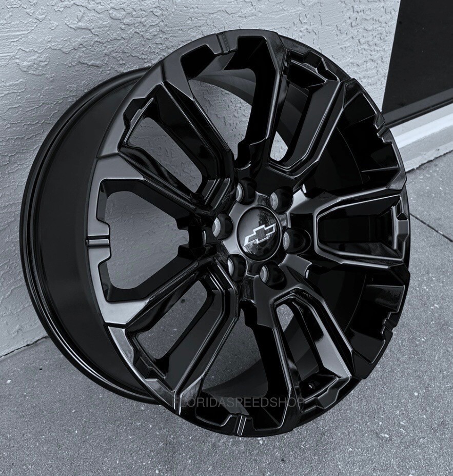 GLOSS BLACK SILVERADO/TAHOE Z71 Wheels 22X9" FITS: 2000-2023 Chevy ...