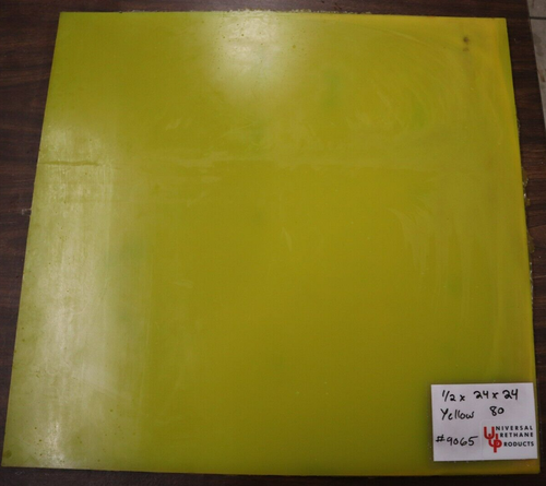 POLYURETHANE/URETHANE SHEET 1/2" X 24" X 24" 80 Duro Yellow #9065 | eBay