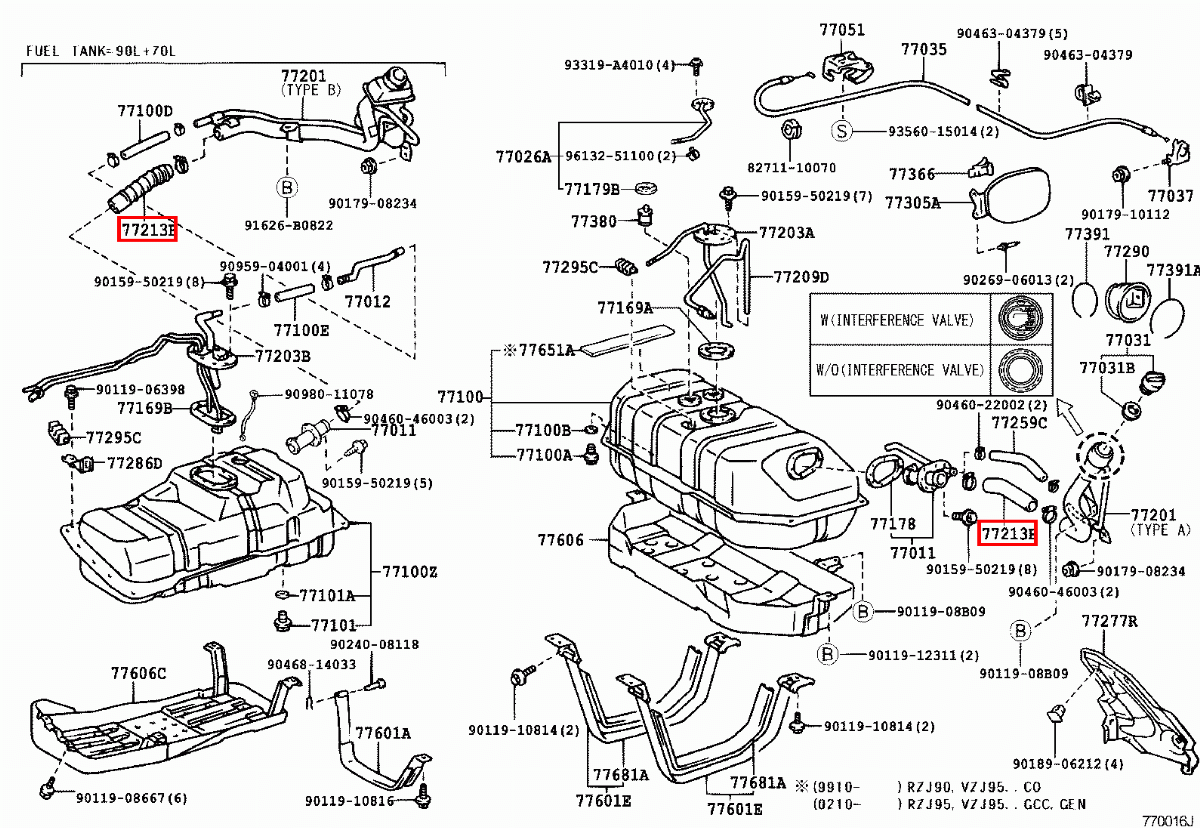 Genuine Prado VZJ95 RZJ95 LJ95 KZJ95 1KZ 3L 3RZ 5VZ Fuel Tank Filler ...
