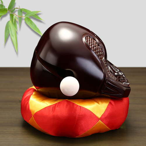 4 Inches Buddhist Monk Annatto Wooden Fish Mokugyo Temple Block Muyu ...