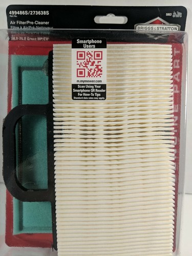 Briggs & Stratton Air Filter/ Pre-Cleaner 499486S/ 273638S (5063) | eBay